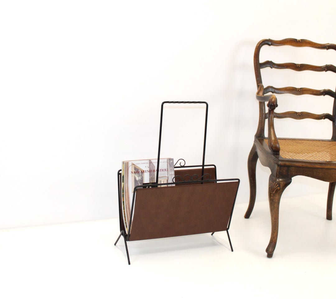 Mid-century Magazine Rack / Newspaper Stand 70s / Magazine Rack Floor ...