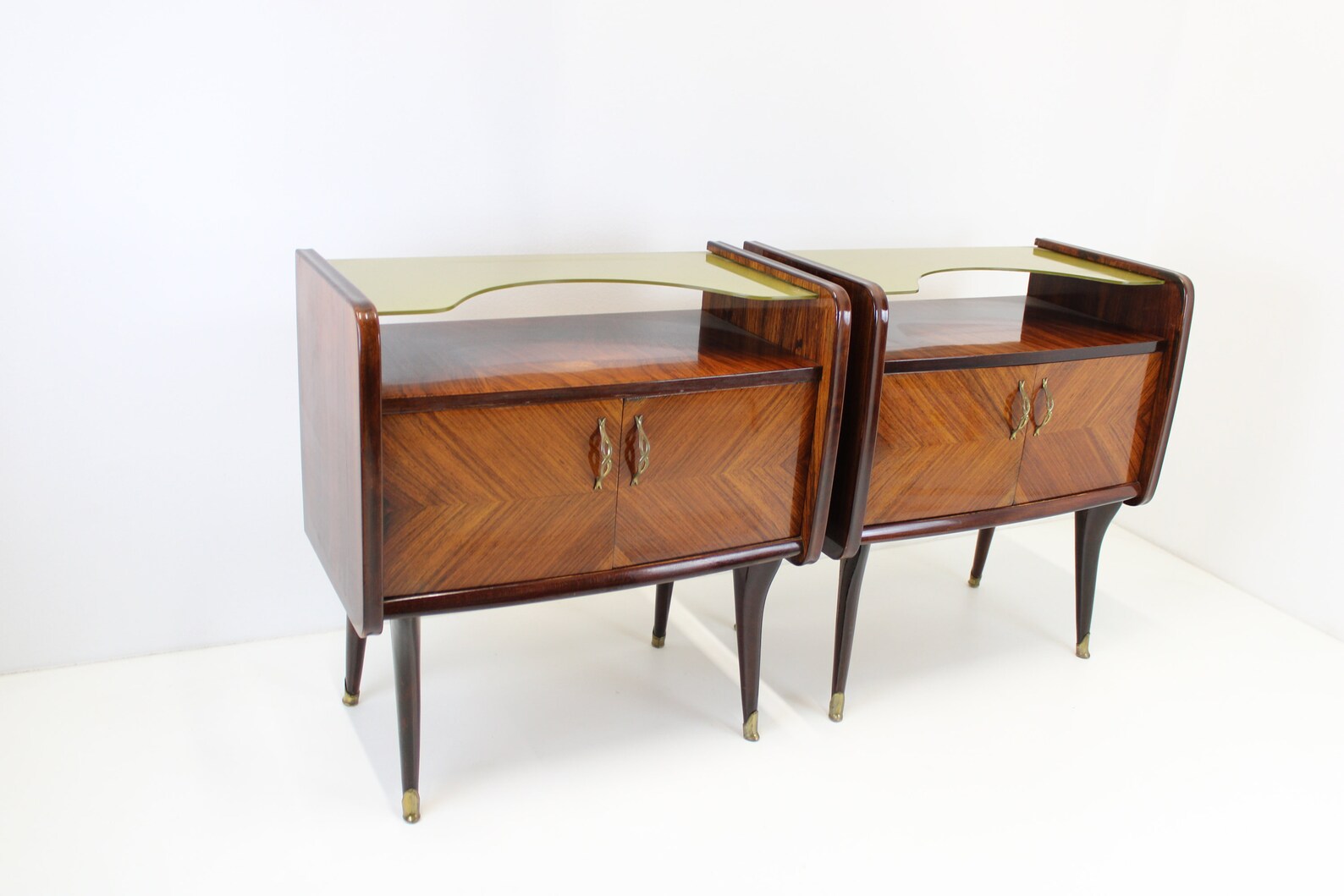 Pair of Bedside Tables / Vintage Nightstands / Italian MCM Bedside ...
