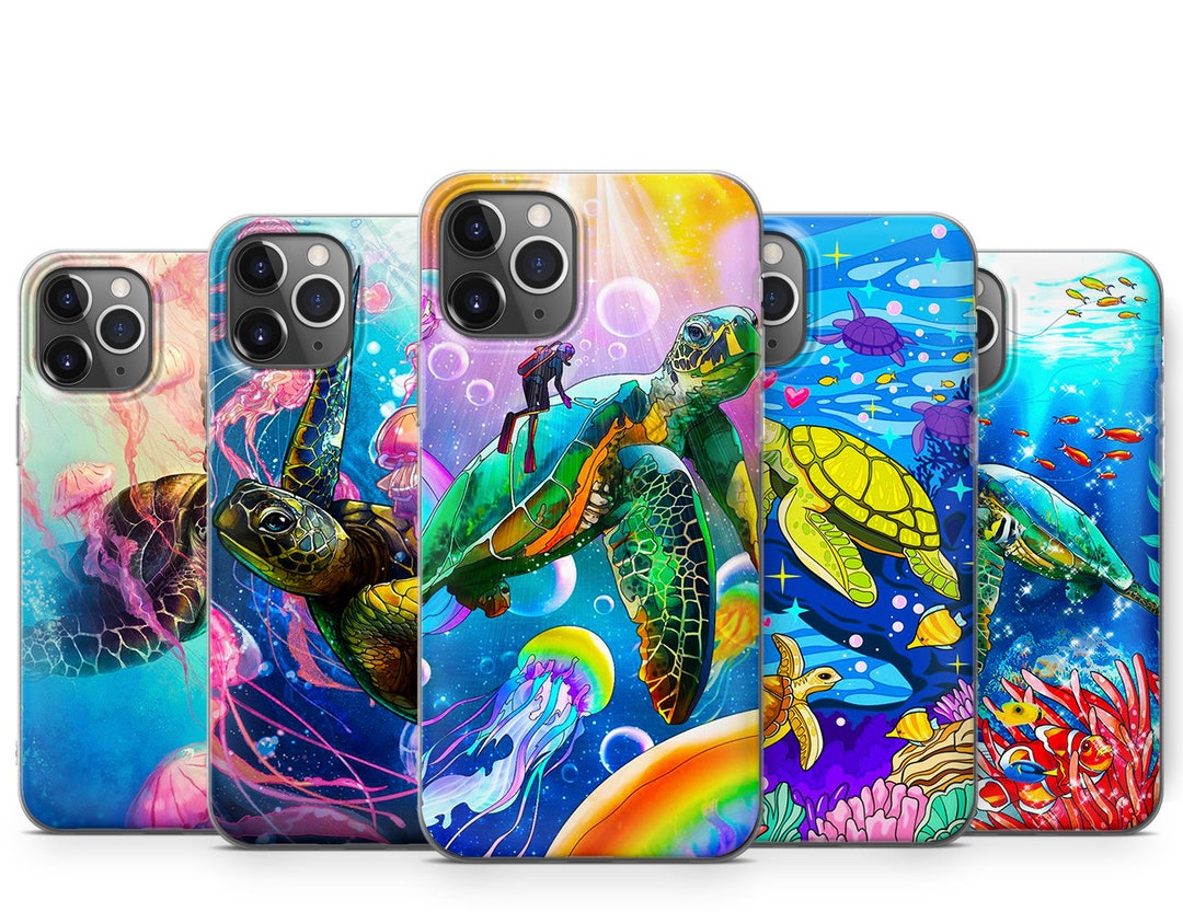 Turtle Phone Case Sea Turtles Phone Cover for iPhone 15 14 13 12 11 X ...