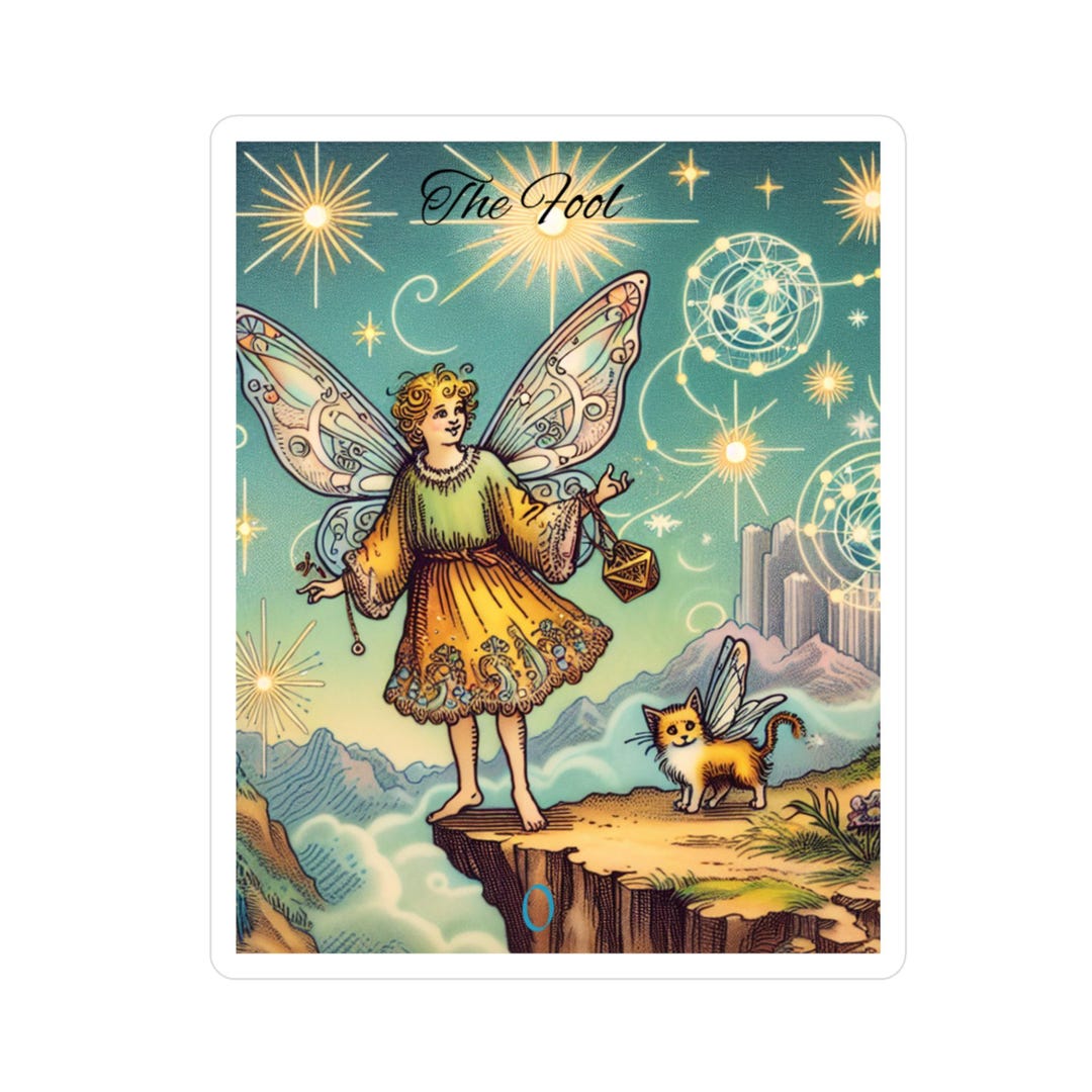 Tarot Decal, the Fool Tarot Card Sticker, Vinyl Decal, Laptop Decal ...