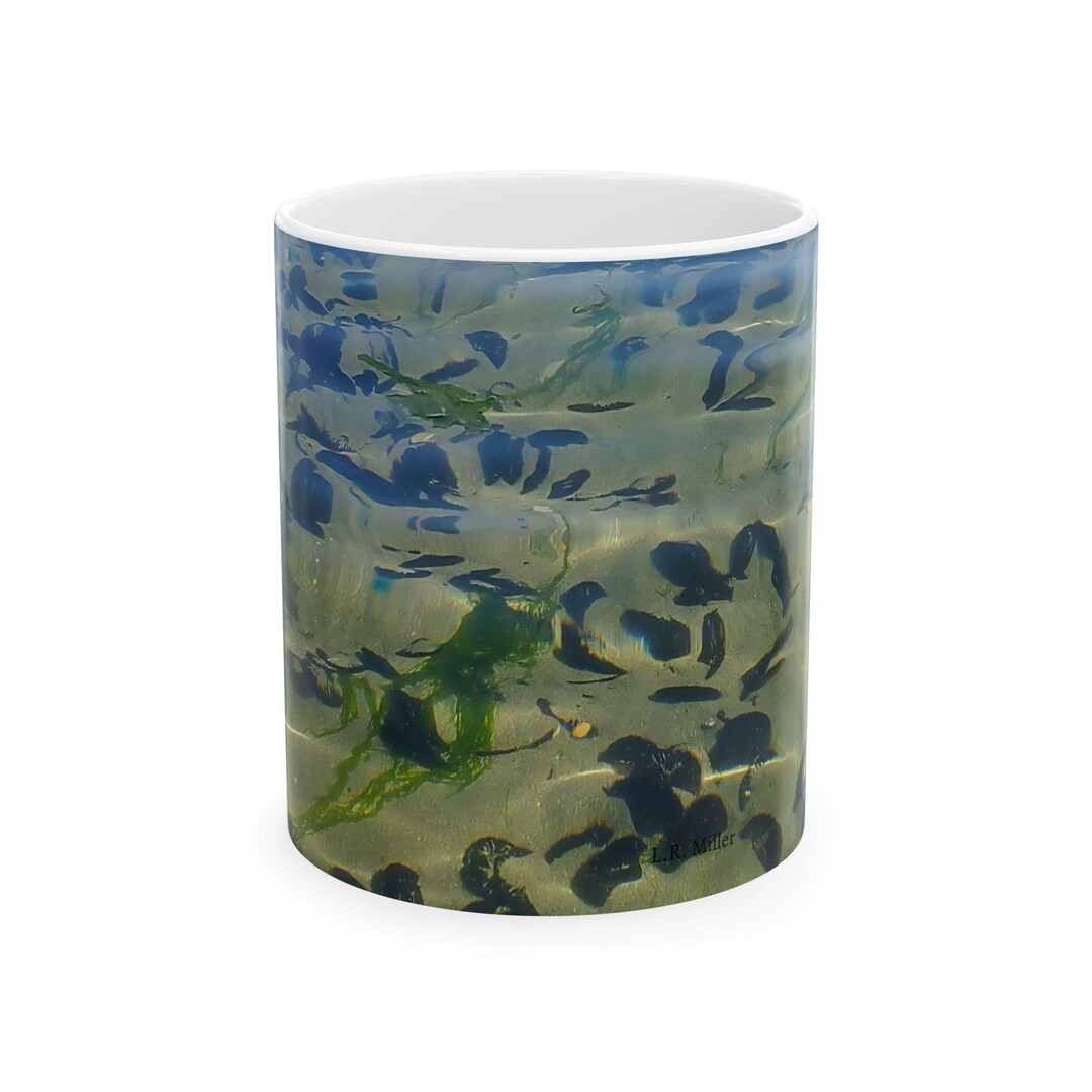 Sand Dollar Colony Seashell Pattern Mug | Puget Sound WA Coastal ...