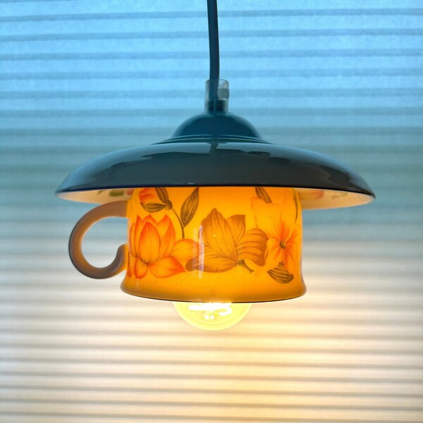 Teacup Pendant Light - Etsy