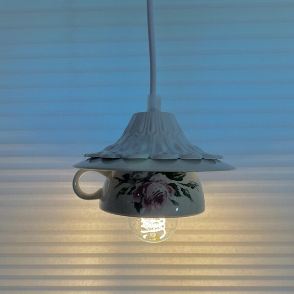 Teacup Pendant Light - Etsy