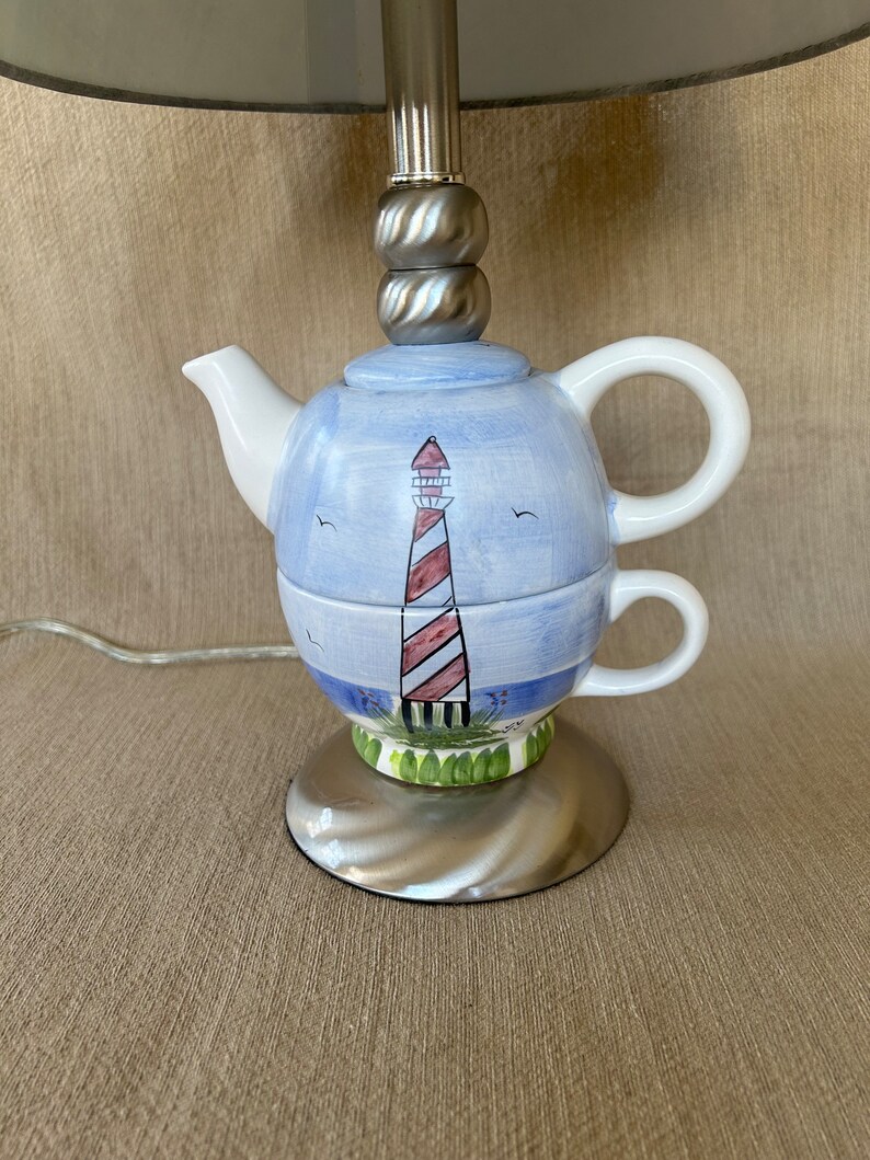 Nautical Lighthouse Stacked Teapot/teacup Lamp - Etsy