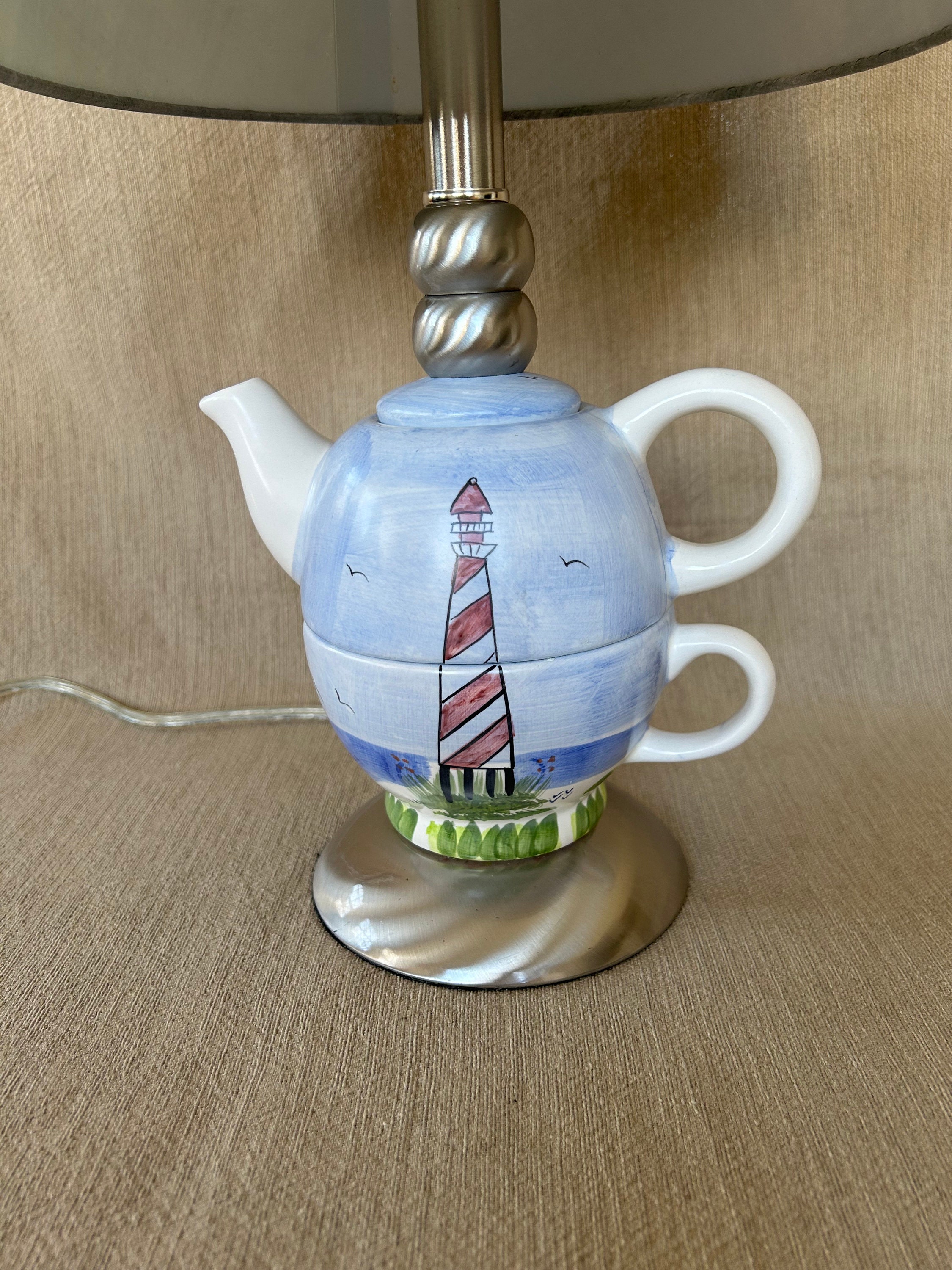 Lighthouse Stacked Teapot/teacup Lamp - Etsy