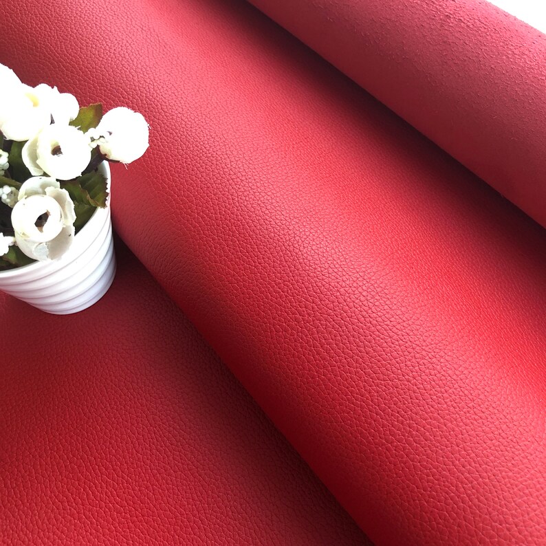 2.0mm Thick Red Pebbled Full Grain Italian 100% Real Cowhide Leather ...