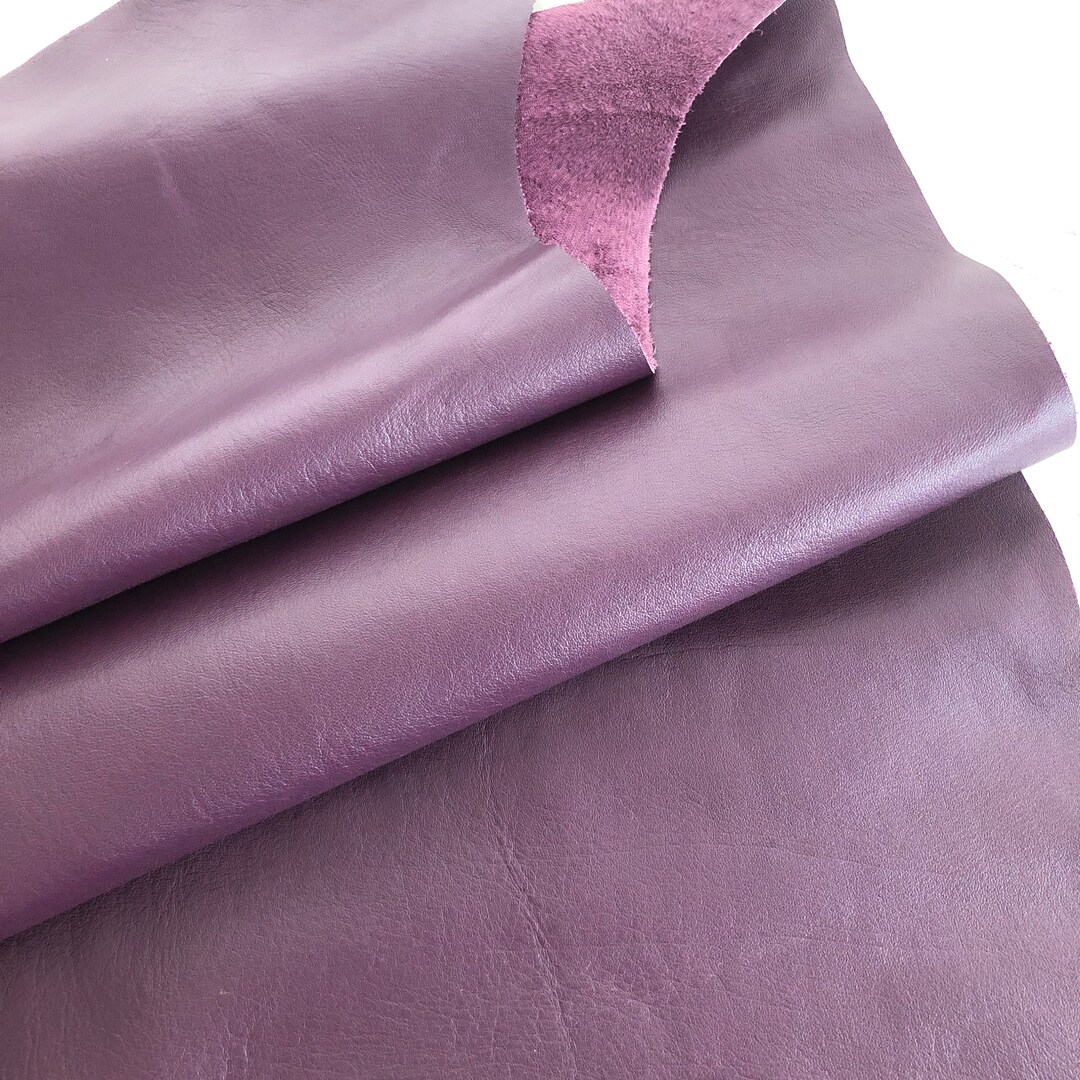 Purple Smooth Soft Nappa Full Grain 100% Real Cowhide Leather Sheets ...