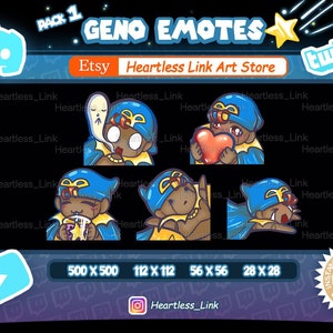 Geno Emotes Pack 1 // Twitch // Discord// Streamer // Emotes - Etsy