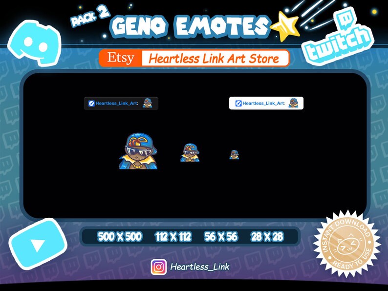 Geno Emotes Pack 2 // Twitch // Discord// Streamer // Emotes - Etsy