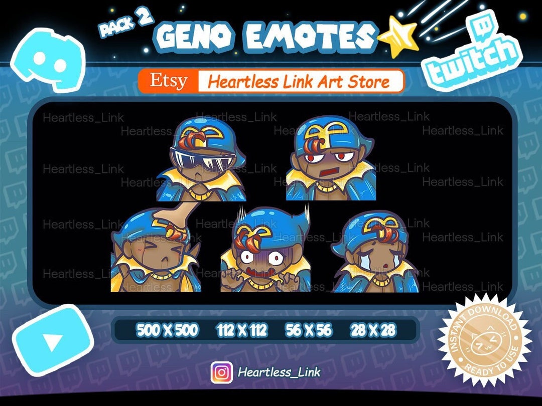 Geno Emotes Pack 2 // Twitch // Discord// Streamer // Emotes - Etsy