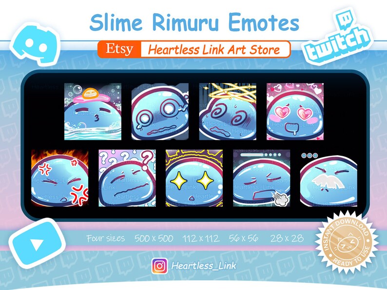 Twitch Emote // Slime Rimuru Tempest // for Streamers - Etsy