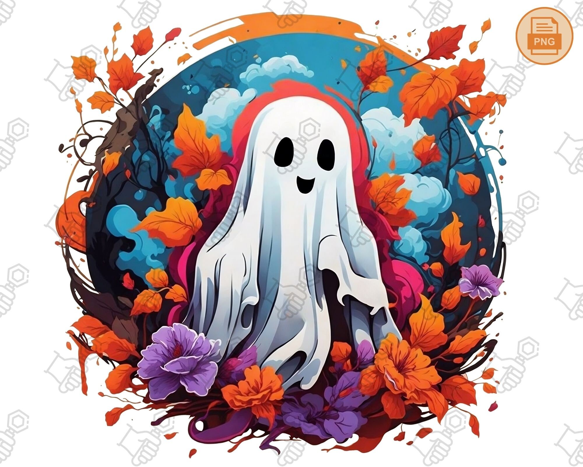 Giggles and Ghouls With Ghost PNG : A Cute Halloween Spectacular ...