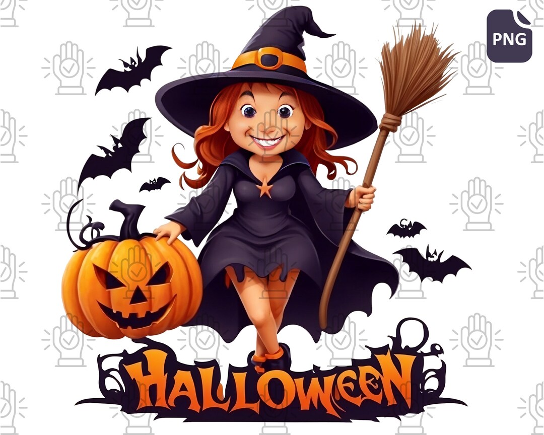 Digital Magic With Witch PNG Explore Spooky, Cute, and Trendy Witchy ...