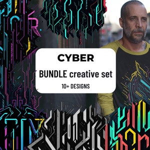 Futuristic Cyber Designs Bundle 10 High-quality Digital Graphics - Etsy