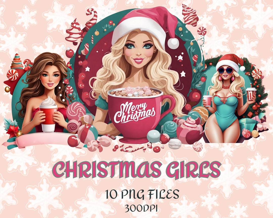 Christmas Girl Bundle Festive Designs High Resolution Christmas ...