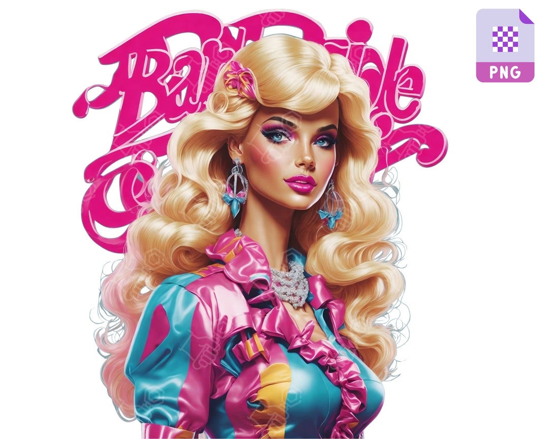 Barbie's Enchanted Grace: Instant Download Pink Doll PNG - Etsy