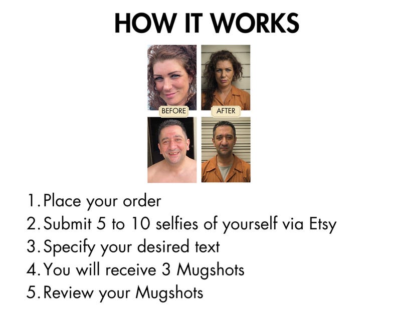 Mugshot Photo Digital Personalized Mugshot With Custom Text Funny ...