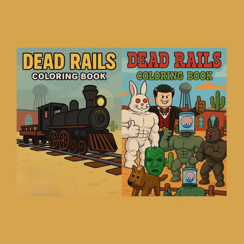 Roblox Dead Rails Coloring Book + Printable Stickers | Digital Activity ...