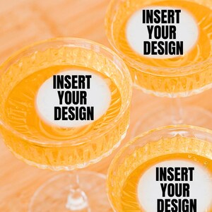 Custom Design Personalized Customizable Edible Cocktail Toppers-50 Count Any Occasion Custom ...