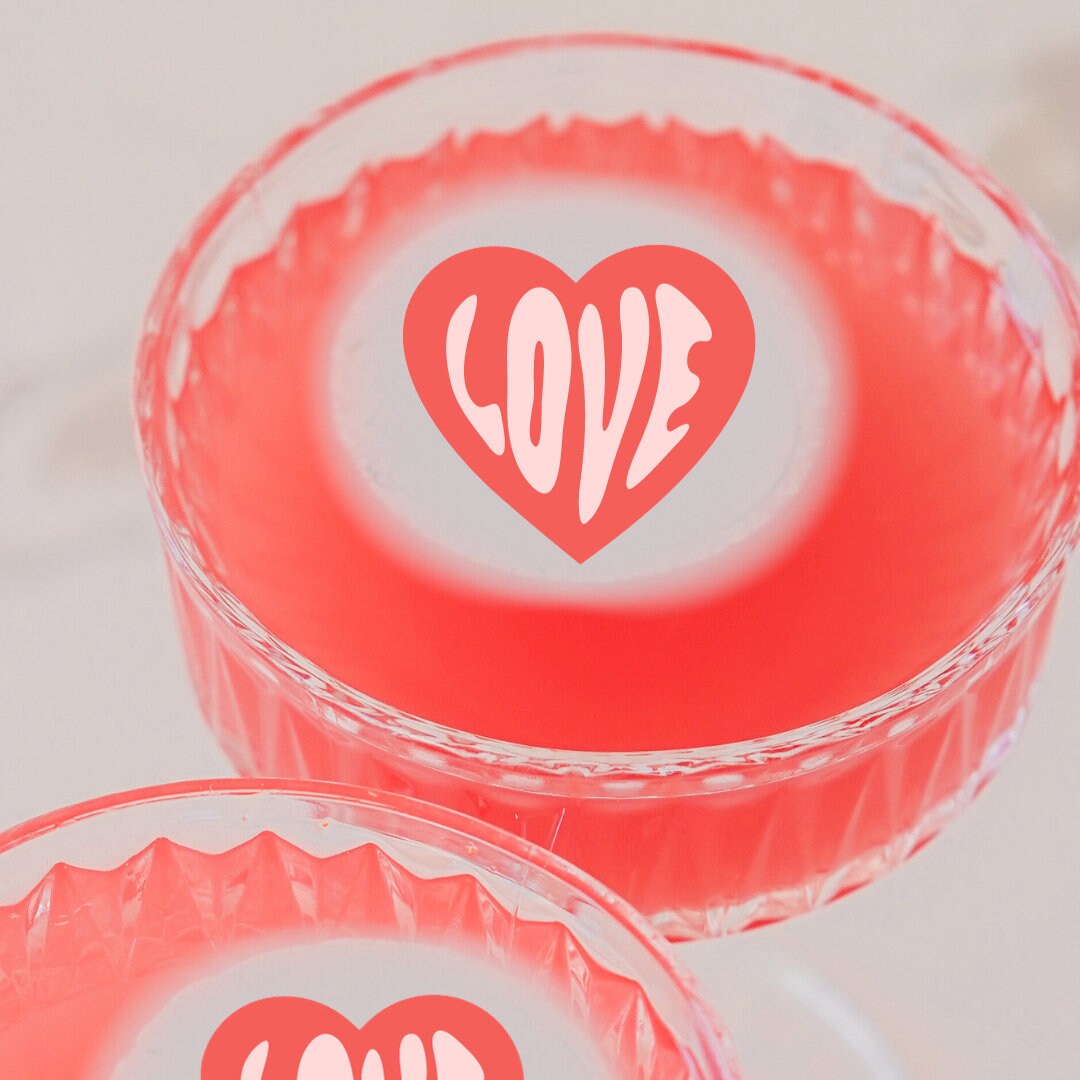 Groovy Love- Valentine's Day Edible Cocktail Toppers - 50 Count ...