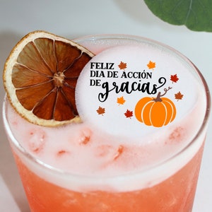 Feliz Dia De Accion De Gracias Thanksgiving Spanish Seasonal Edible ...