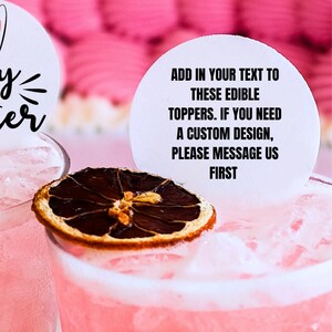 50 Edible Toppers - Customizable Cocktail Garnishes - Cocktail ...