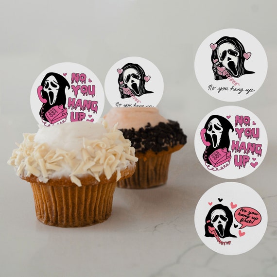 Scream Ghost Face Cupcake Toppers for Birthdays - Etsy