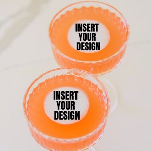 Custom Design Personalized Customizable Edible Cocktail Toppers-50 Count Any Occasion Custom ...