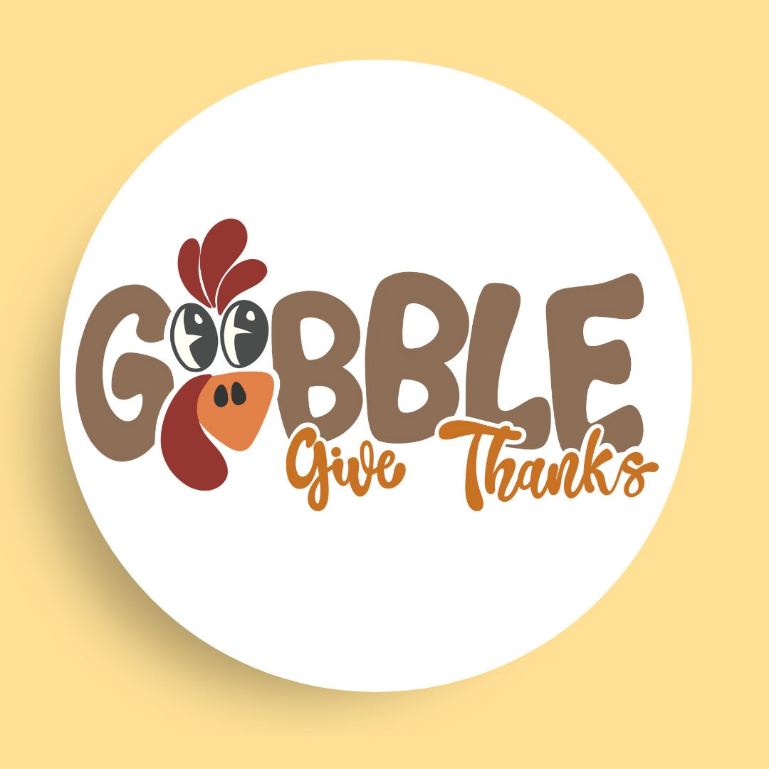 Gobble Give Thanks Thanksgiving Decor Edible Cupcake Toppers- 50 Count ...