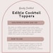 50 Edible Cocktail Toppers 2 Inch Valentines Day Garnishes Girls Night ...
