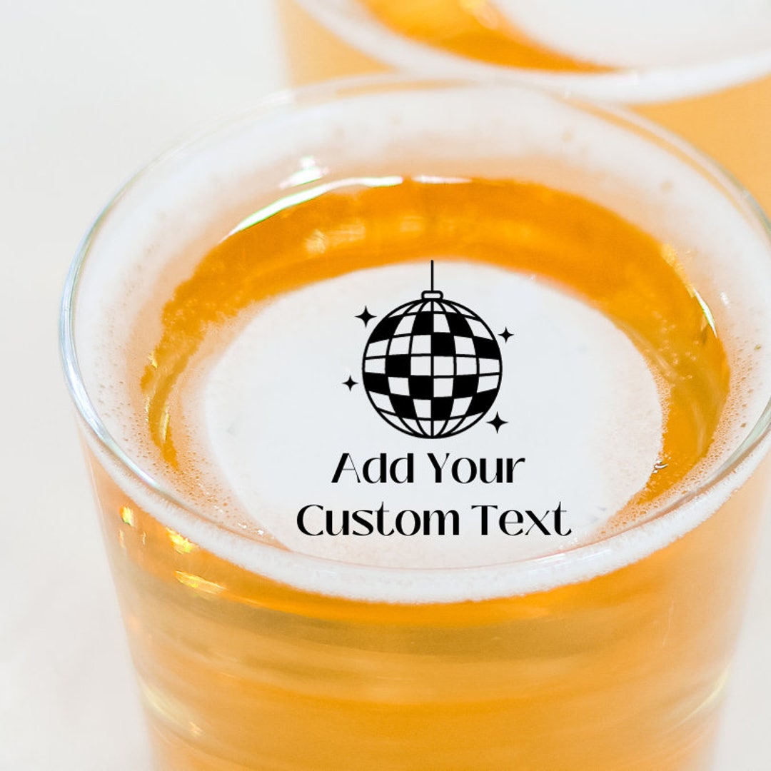 Disco Ball Customizable Edible Cocktail Toppers-50 Count Any Occassion ...