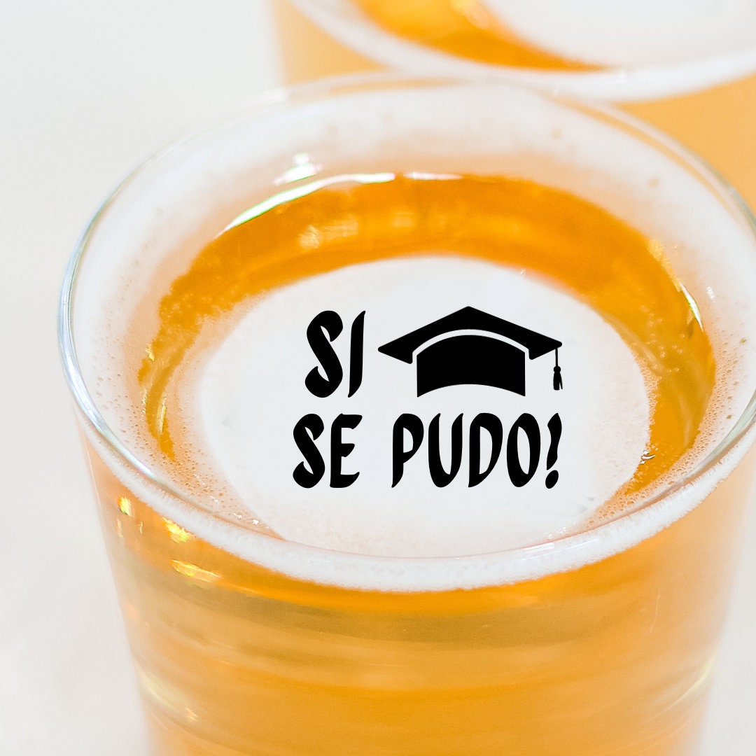 50 Graduation Cocktail Toppers - Spanish is Se Pudo Edible Cocktail ...