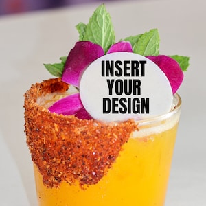 Custom Design Personalized Customizable Edible Cocktail Toppers-50 Count Any Occasion Custom ...