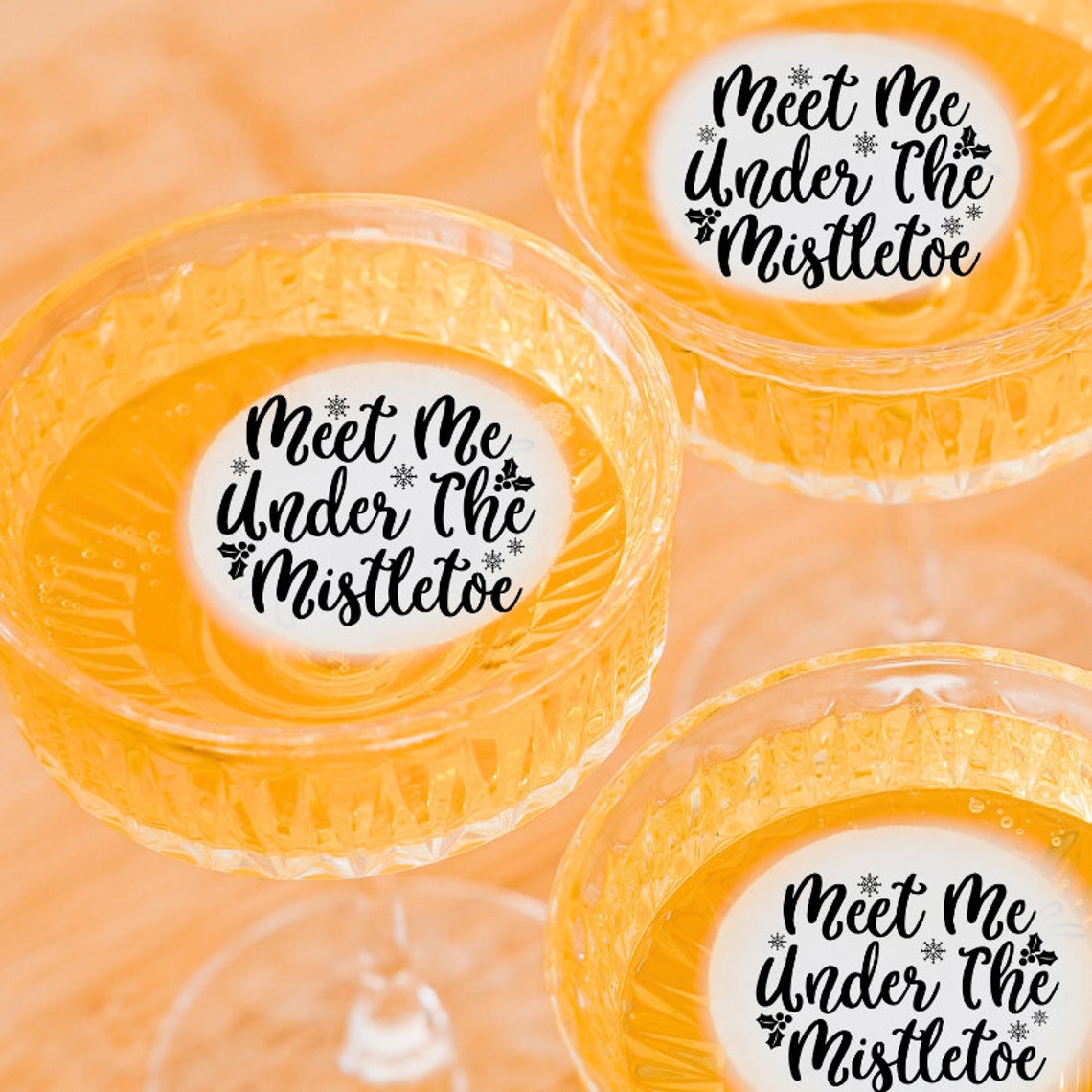 Meet Me Under the Mistletoe Holiday Edible Cocktail Toppers-50 Count ...