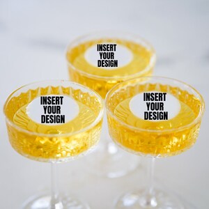 Custom Design Personalized Customizable Edible Cocktail Toppers-50 Count Any Occasion Custom ...