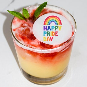LGBTQ PRIDE Edible Cocktail Toppers-happy Pride Day 50 Count 2024 Pride ...