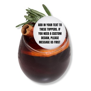 50 Edible Toppers - Customizable Cocktail Garnishes - Cocktail ...