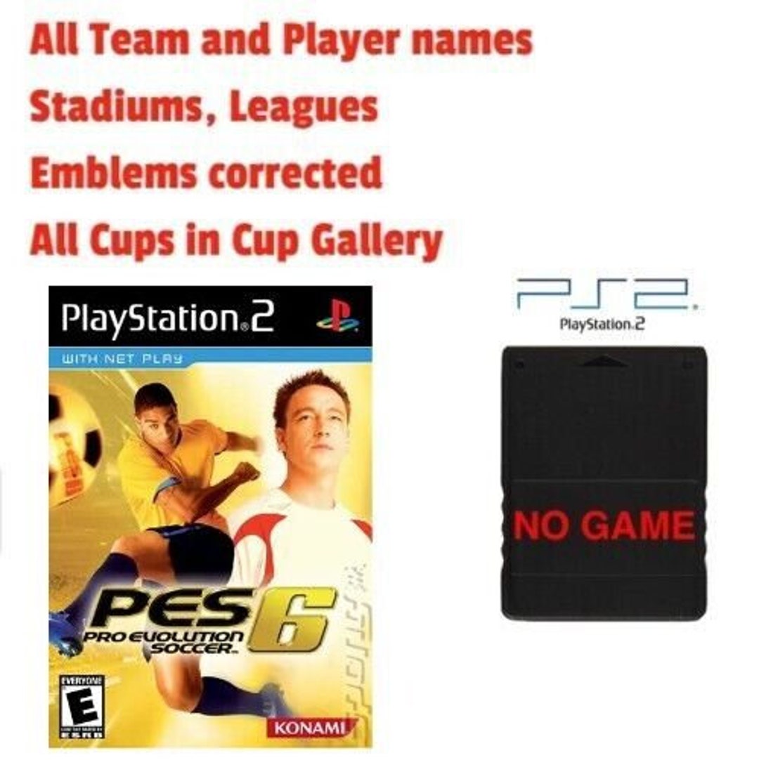 Pro Evolution Soccer 6 Option File PS2 Memory Card Playstation 2 Real ...
