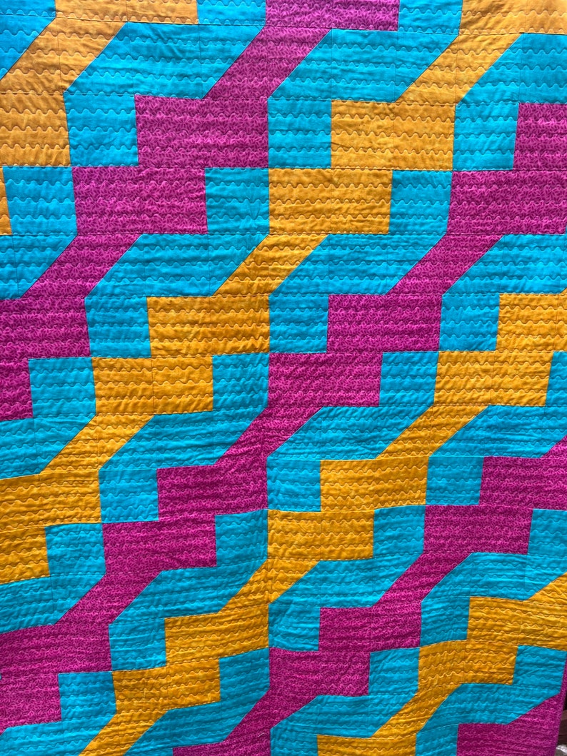 Twisty Ties Quilt Pattern, PDF Pattern, Downloadable Pattern, Modern ...