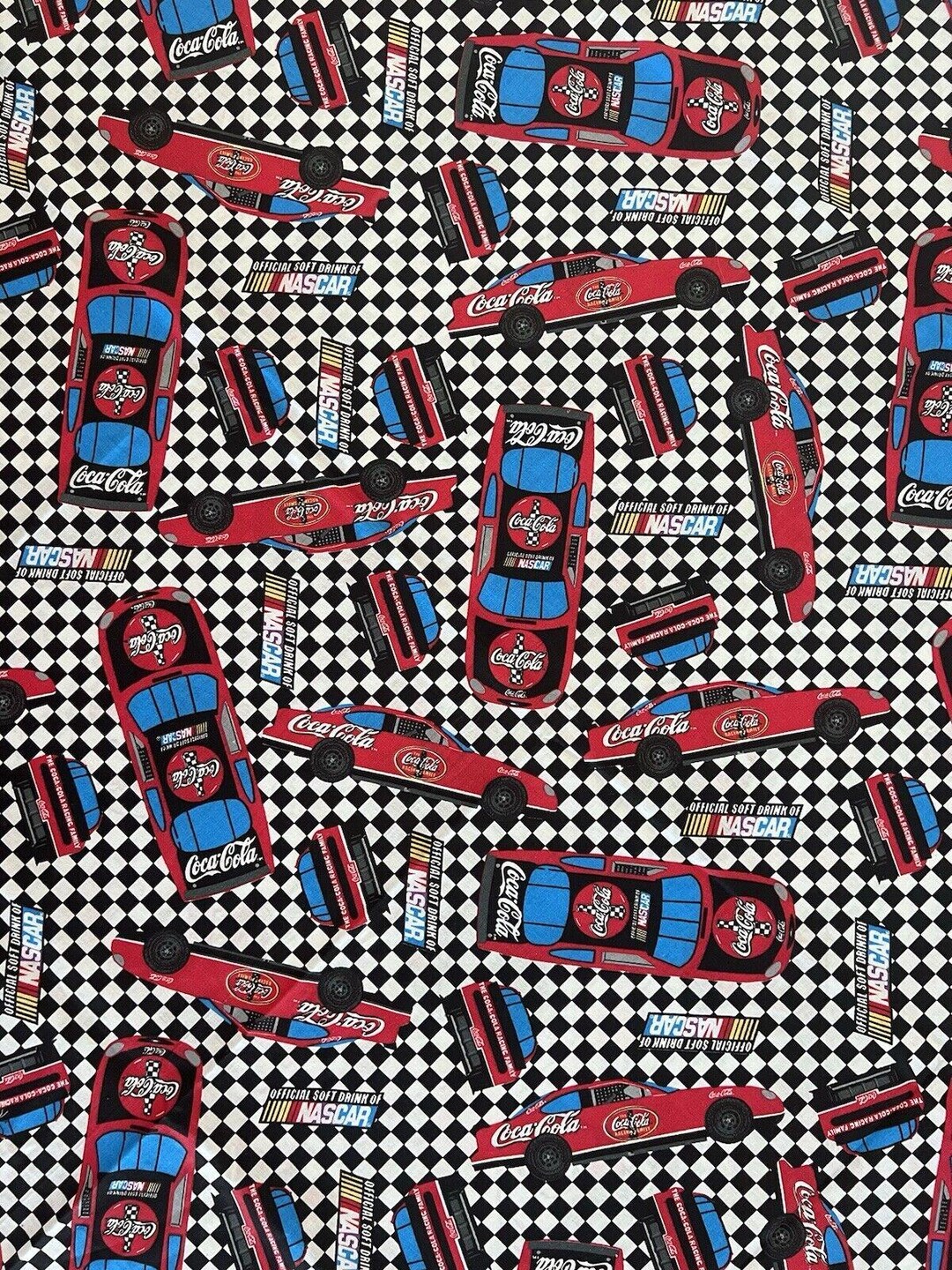 Vintage NASCAR COCA COLA Tablecloth Handmade Reversible - Etsy