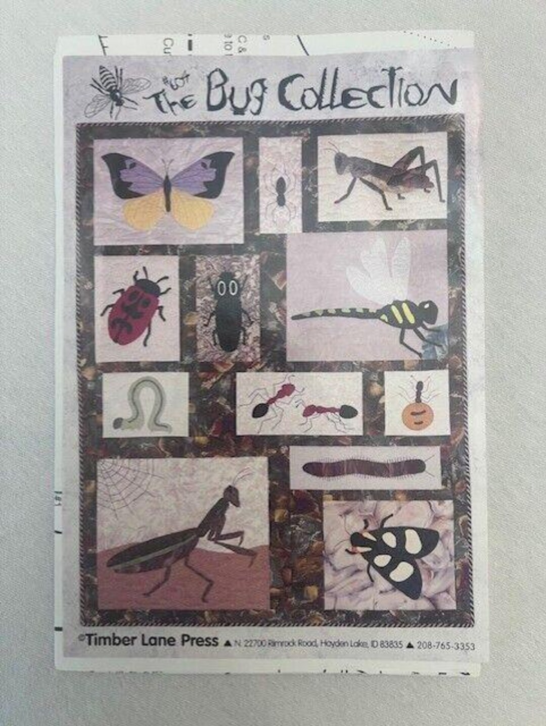 Applique Quilt Pattern the Bug Collection Timber Lane Press #604 35x46 ...
