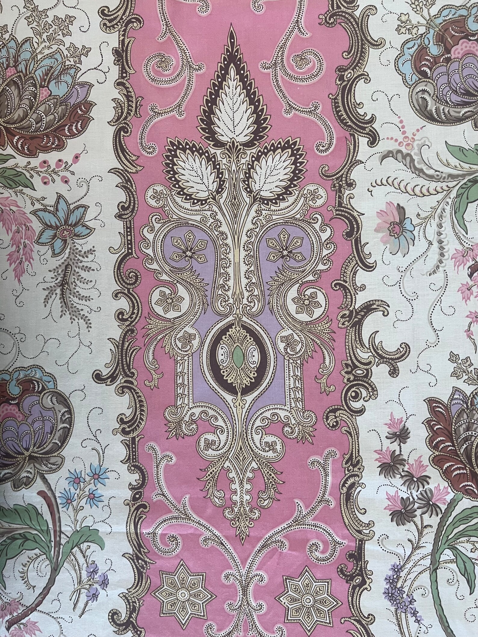 Vintage Upholstery Fabric Quadrille Fabrics Augusta 1980s Fabric BTY ...