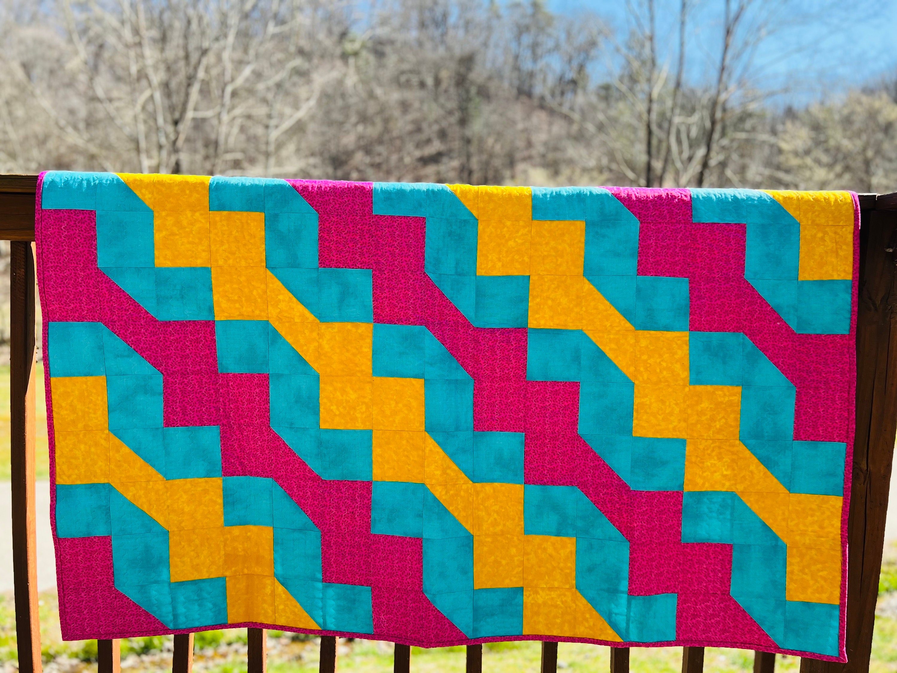 Twisty Ties Quilt Pattern, PDF Pattern, Downloadable Pattern, Modern ...