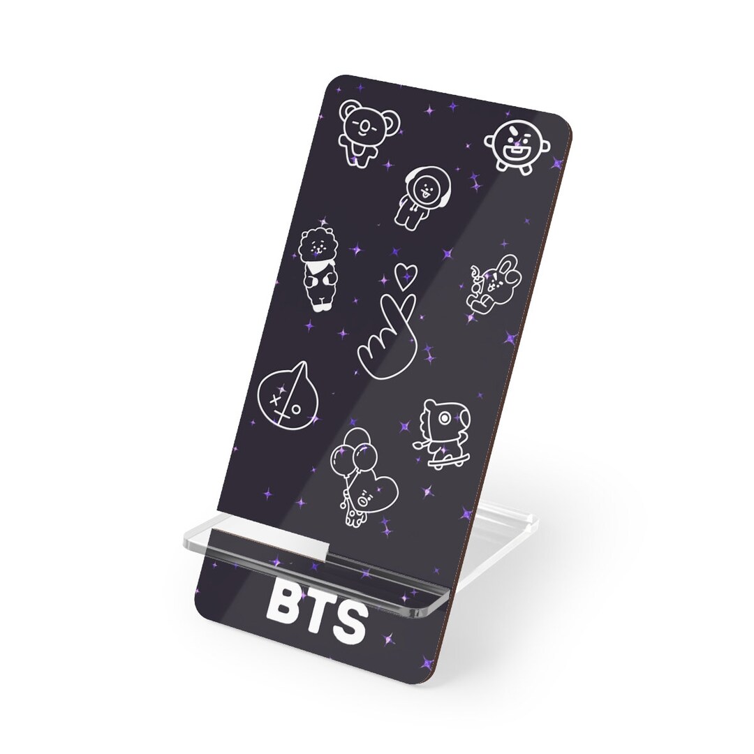BTS Cell Phone Stand | BT21 Gift |tata, RJ, Chimmy, Cooky, Mang, Shooky ...