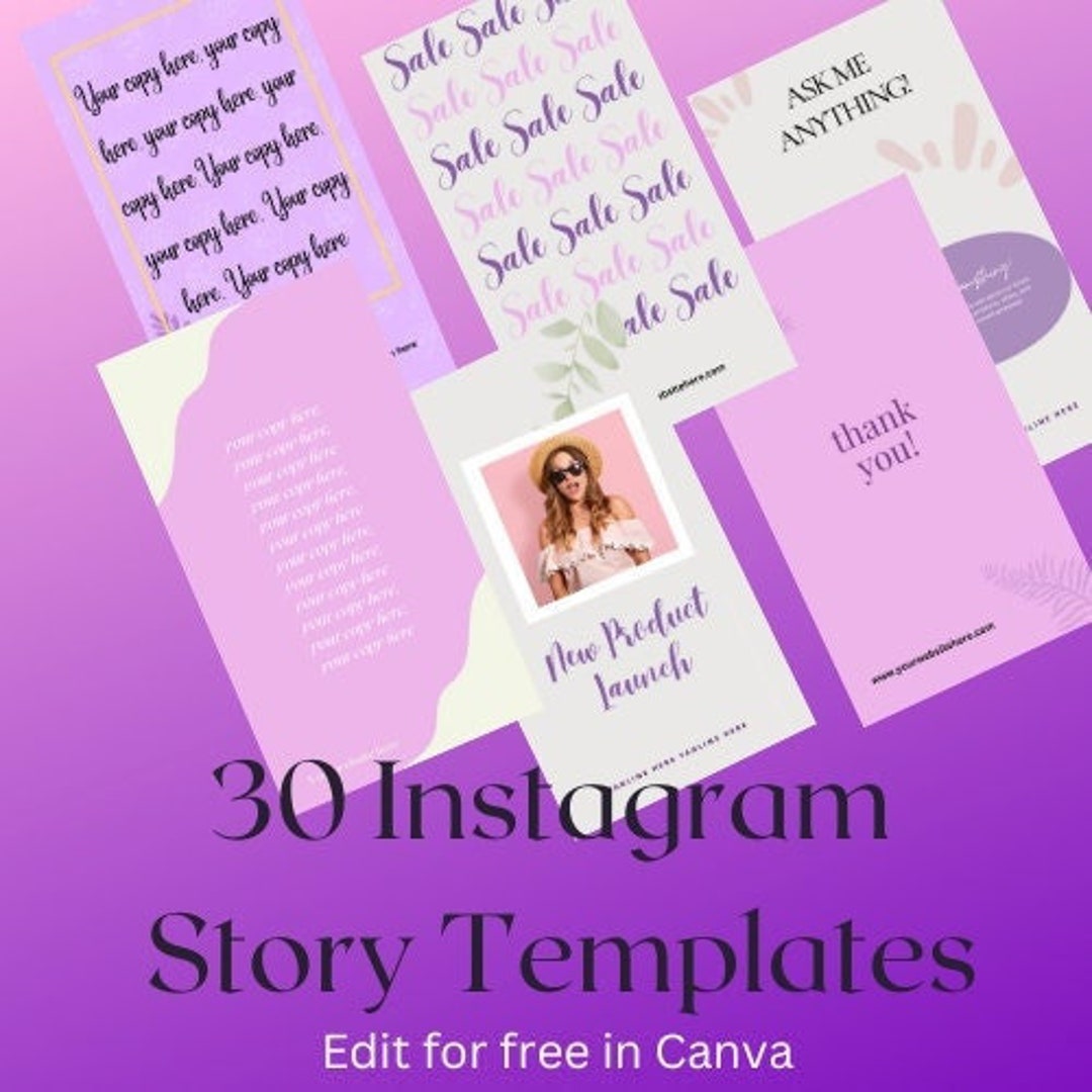 Purple Instagram Story Template DIY Simple Instagram Story Etsy Purple Instagram Story Template DIY Simple Instagram Story Etsy