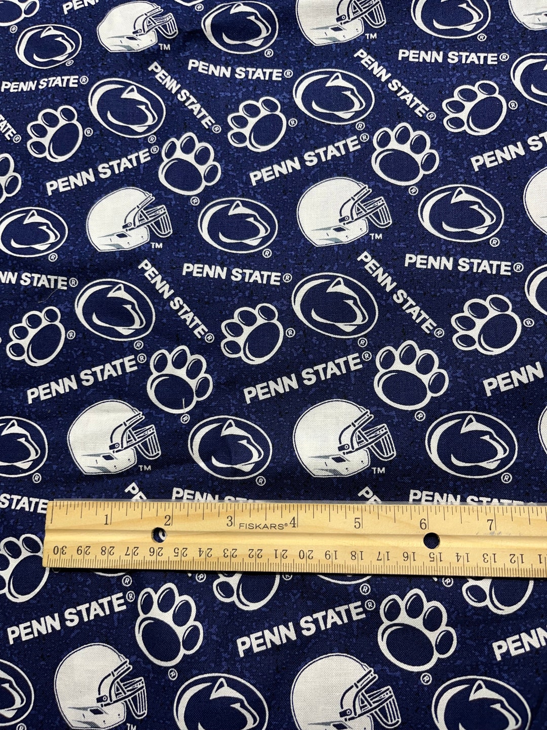 PSU Fabric, Penn State Fabric, Helmet and Paw Print, 100% Cotton ...