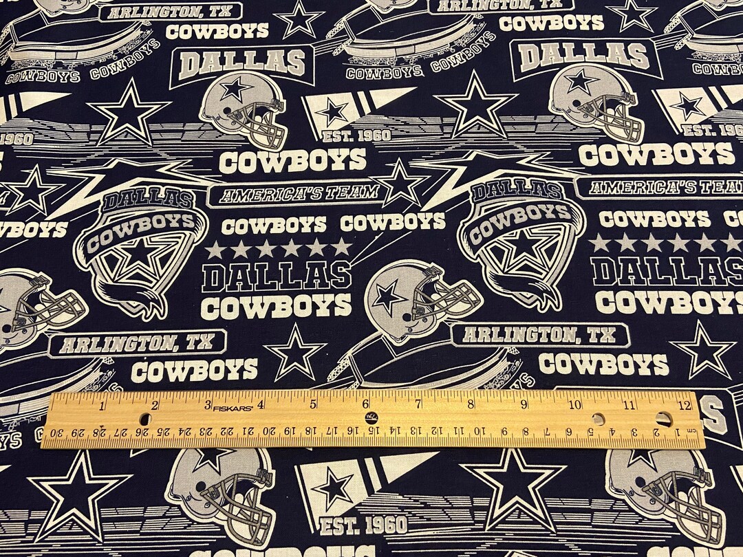 Dallas Cowboys Fabric, Stadium Fabric, 100% Cotton, NFL Fabric , Sold ...