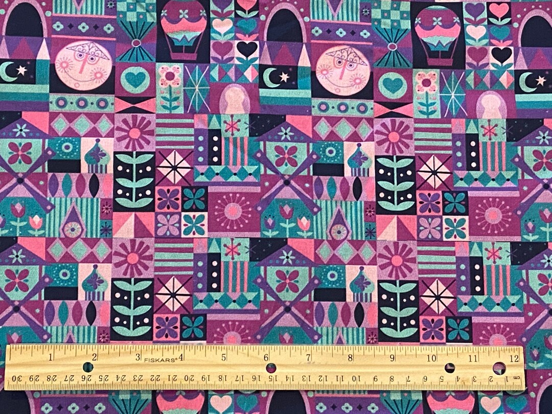 Disney Fabric, Its a Small World Fabric, 100% Cotton, Quilting Cotton ...