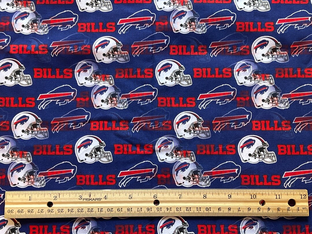 Buffalo Bills Fabric, Buffalo Bills 100% Cotton, Quilting Cotton, Fat ...