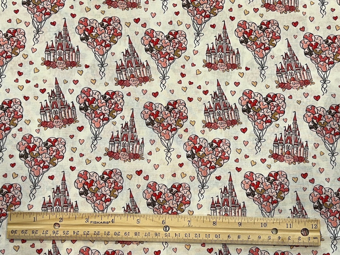 Disney Fabric, Mickey Balloons Fabric, Disney Castle Fabric, Cotton ...
